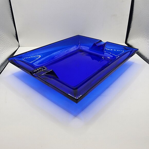 Accents | Vintage Signed Large Mario Cioni Cobalt Blue Italian Crystal ...